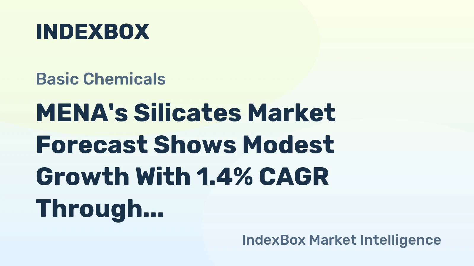 MENA's Silicates Market Forecast Shows Modest Growth With 1.4% CAGR Through 2035