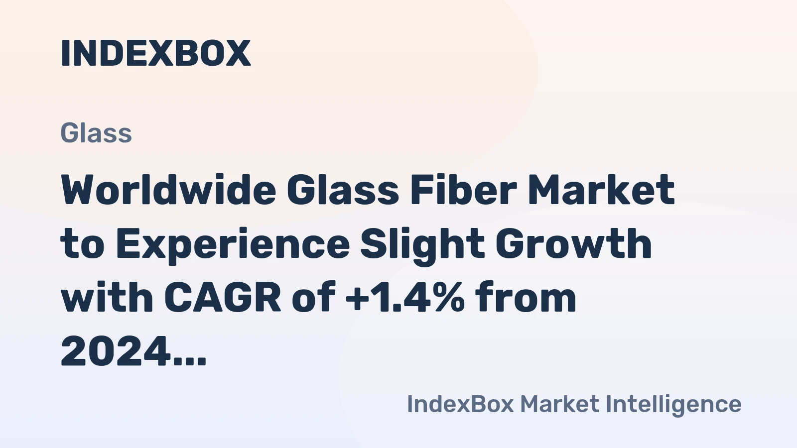 Worldwide Glass Fiber Market to Experience Slight Growth with CAGR of +1.4% from 2024 to 2035