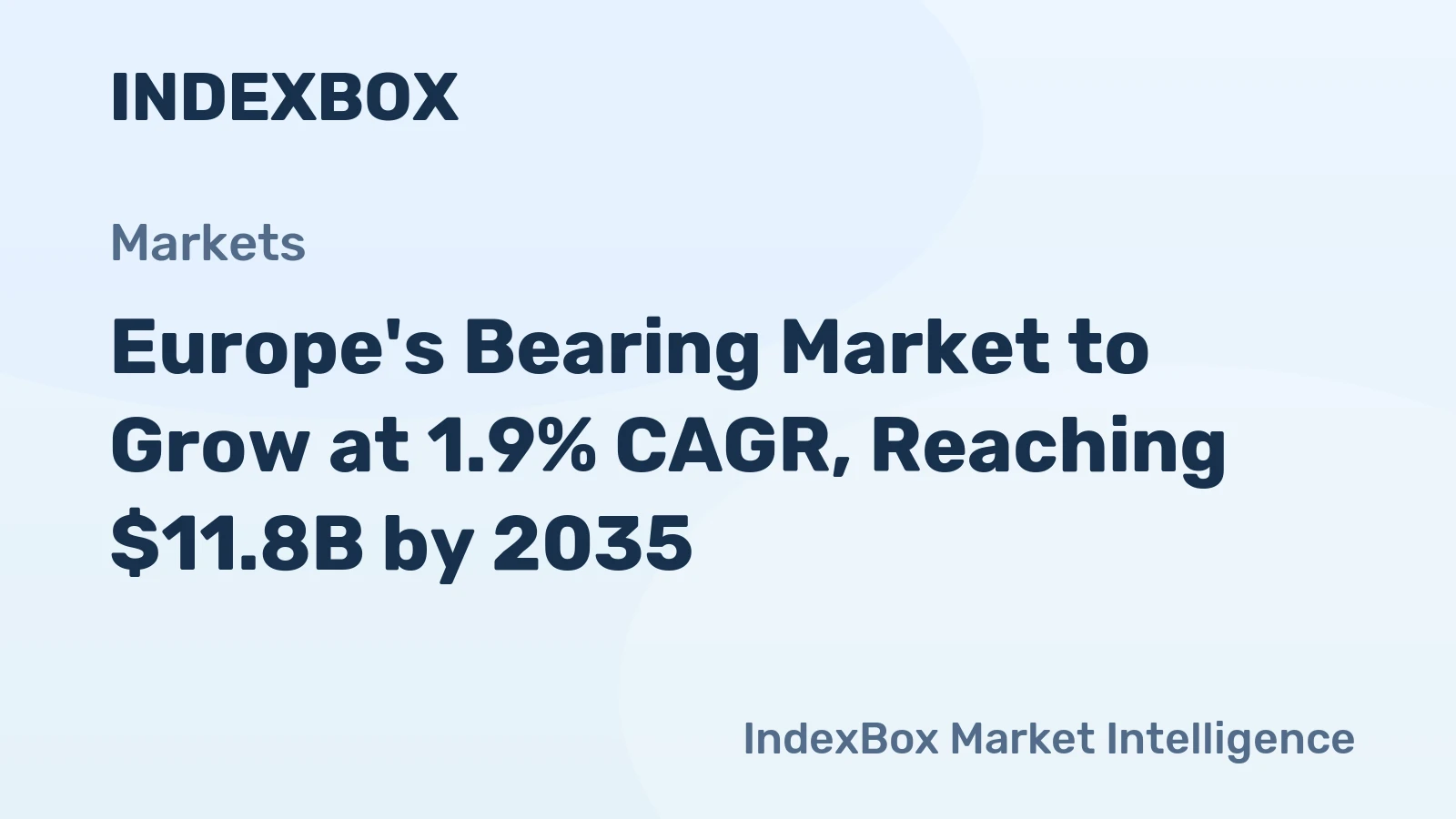 Europe's Bearing Market to Grow at 1.9% CAGR, Reaching $11.8B by 2035