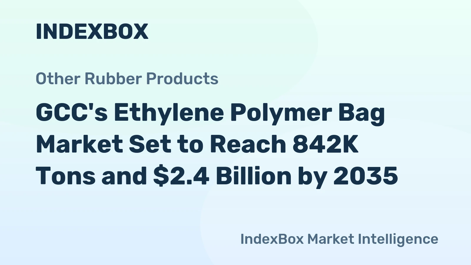 GCC's Ethylene Polymer Bag Market Set to Reach 842K Tons and $2.4 Billion by 2035