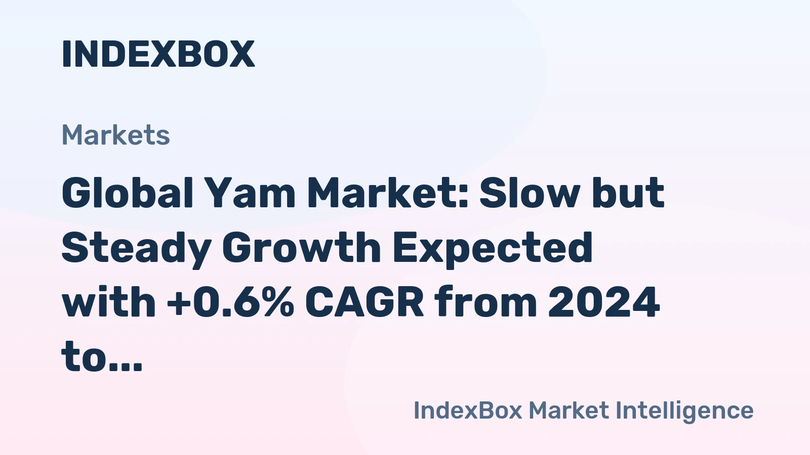 Global Yam Market: Slow but Steady Growth Expected with +0.6% CAGR from 2024 to 2035