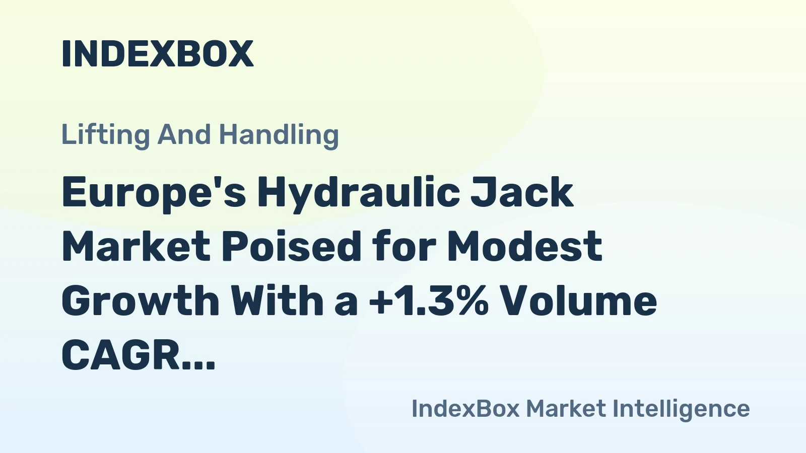 Europe's Hydraulic Jack Market Poised for Modest Growth With a +1.3% Volume CAGR Through 2035