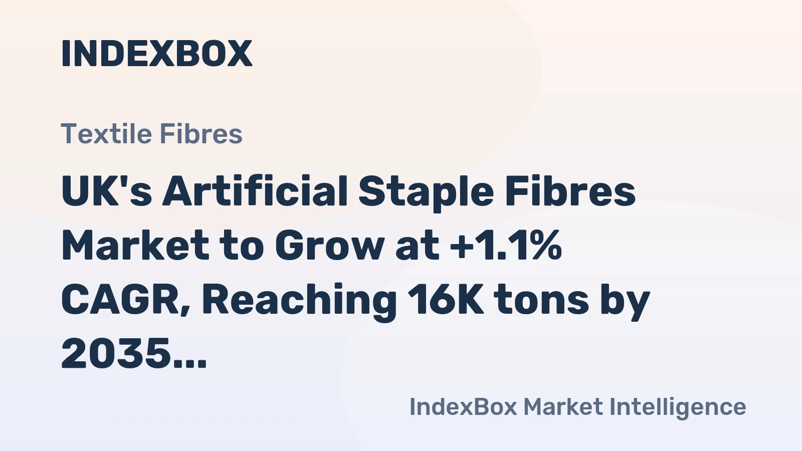 UK's Artificial Staple Fibres Market to Grow at +1.1% CAGR, Reaching 16K tons by 2035, Valued at $191M