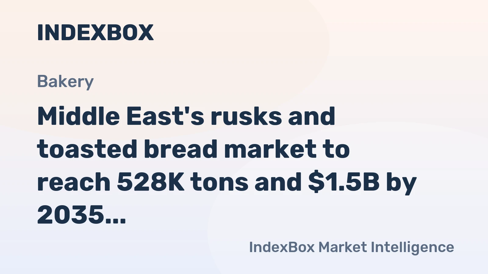 Middle East's rusks and toasted bread market to reach 528K tons and $1.5B by 2035, continuing its upward trend.