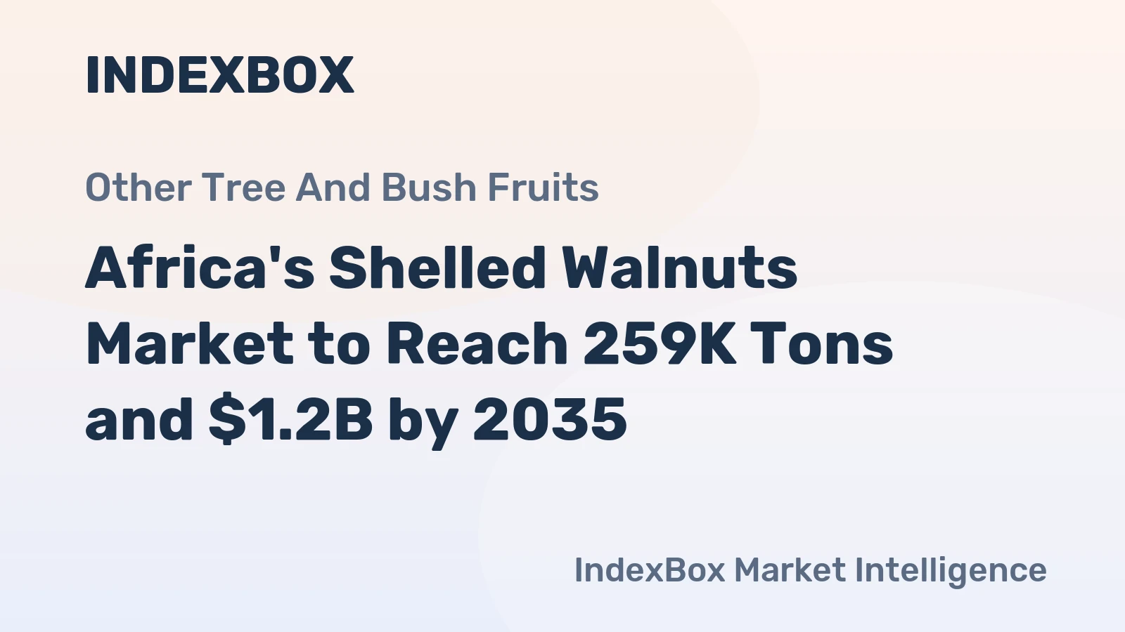 Africa's Shelled Walnuts Market to Reach 259K Tons and $1.2B by 2035
