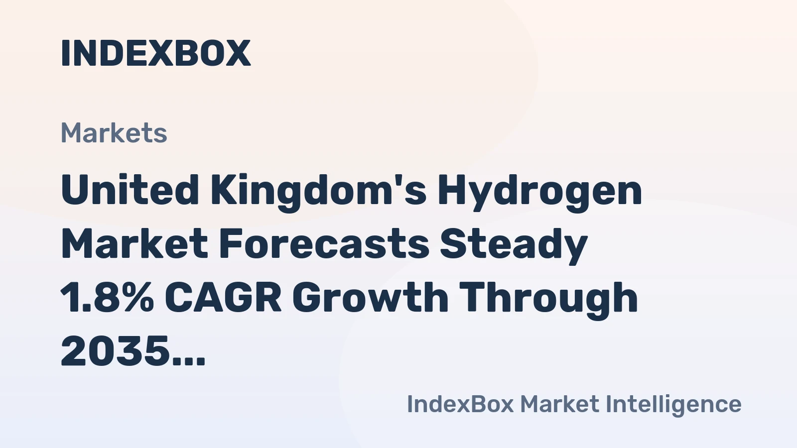 United Kingdom's Hydrogen Market Forecasts Steady 1.8% CAGR Growth Through 2035
