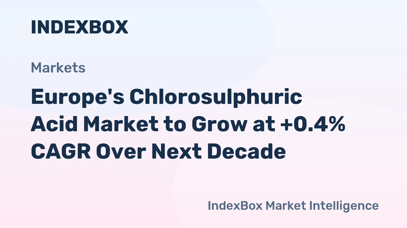 Europe's Chlorosulphuric Acid Market to Grow at +0.4% CAGR Over Next Decade