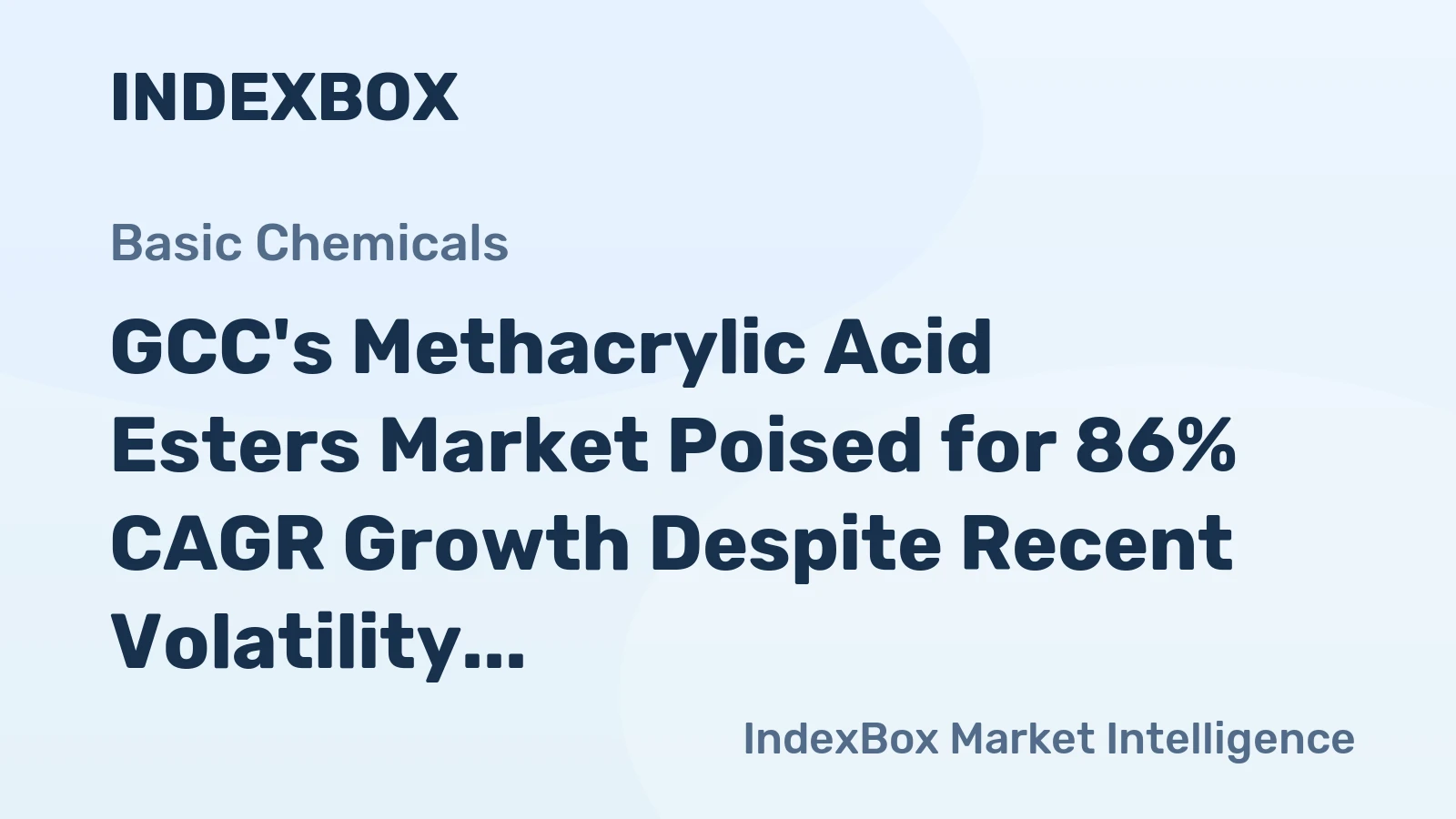 GCC's Methacrylic Acid Esters Market Poised for 86% CAGR Growth Despite Recent Volatility