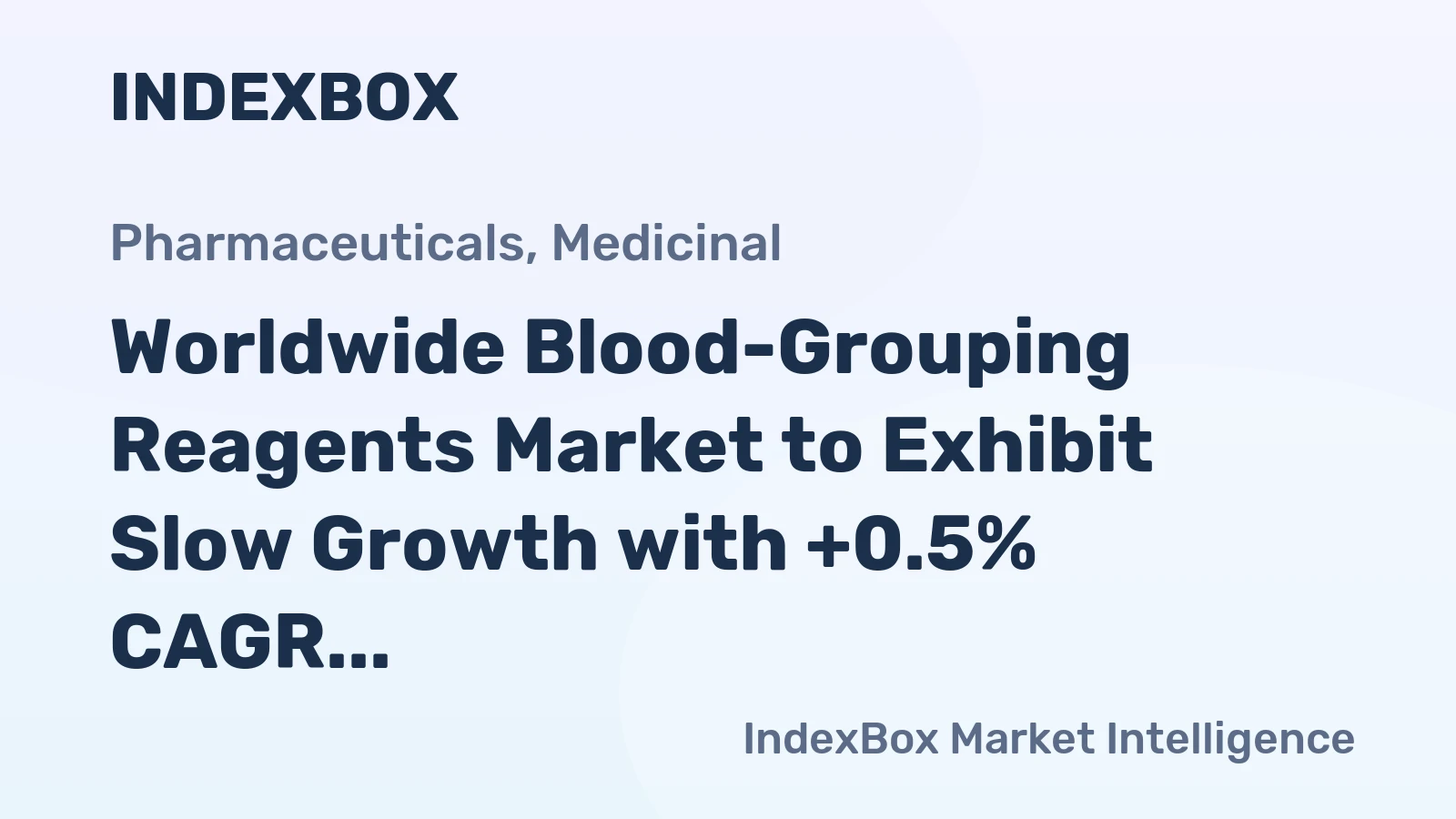 Worldwide Blood-Grouping Reagents Market to Exhibit Slow Growth with +0.5% CAGR through 2035, Reaching $17B in Value