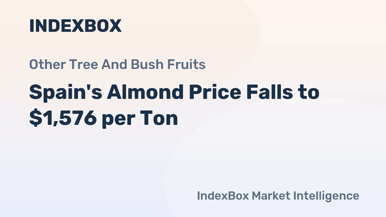 Spain's Almond Price Falls to $1,576 per Ton