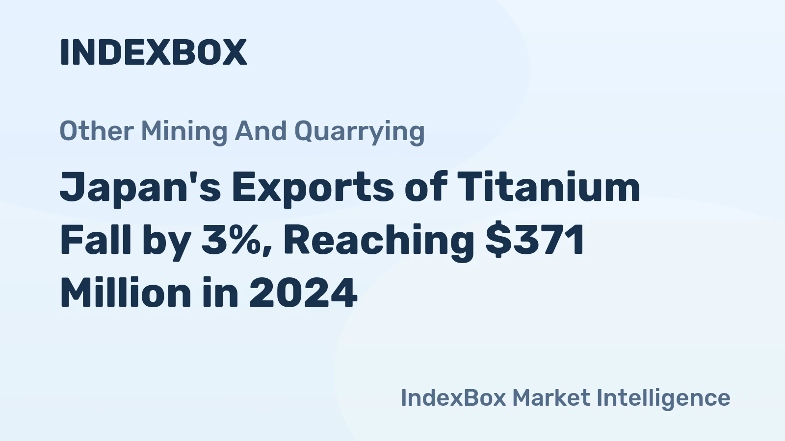 Japan's Exports of Titanium Fall by 3%, Reaching $371 Million in 2024