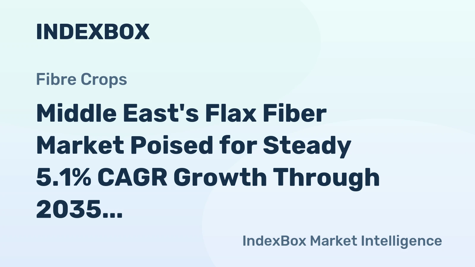 Middle East's Flax Fiber Market Poised for Steady 5.1% CAGR Growth Through 2035
