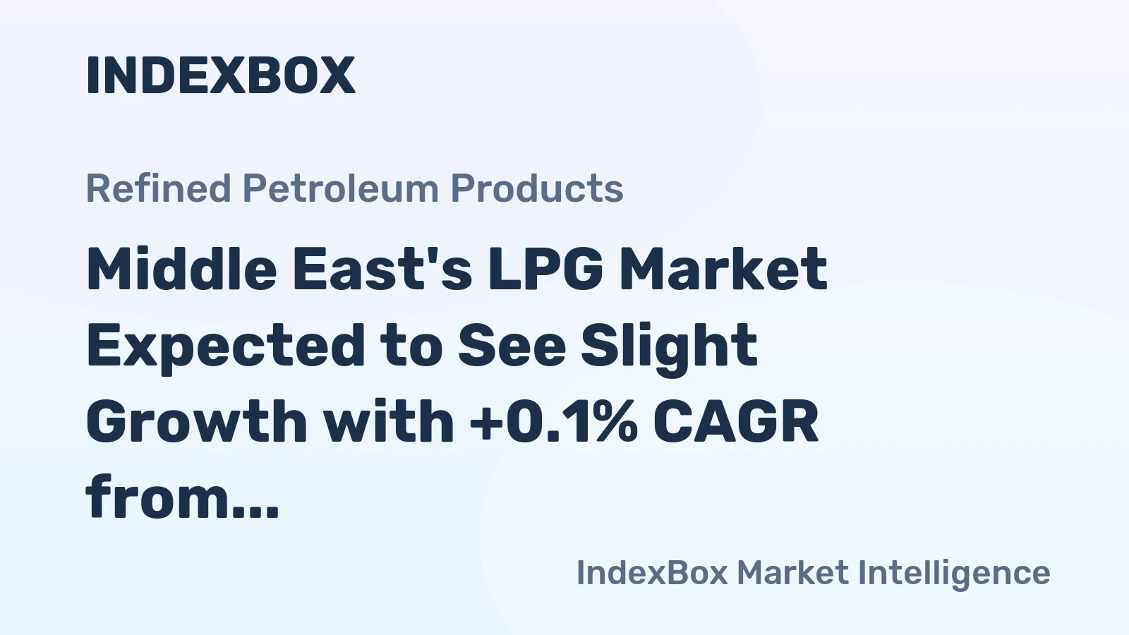 Middle East's LPG Market Expected to See Slight Growth with +0.1% CAGR from 2024 to 2035