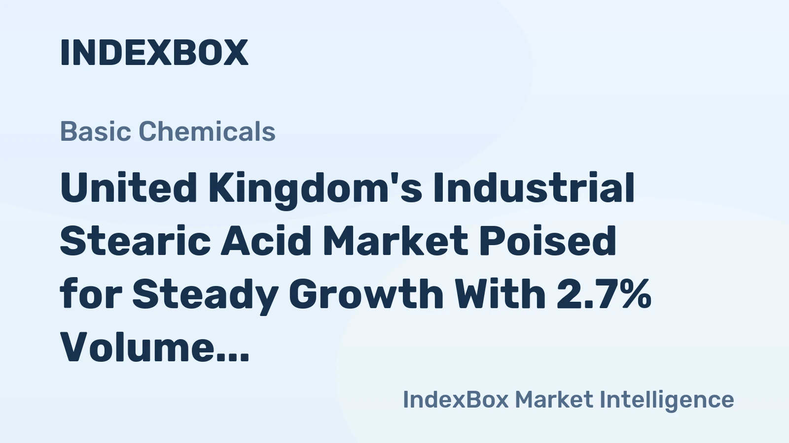 United Kingdom's Industrial Stearic Acid Market Poised for Steady Growth With 2.7% Volume CAGR Through 2035