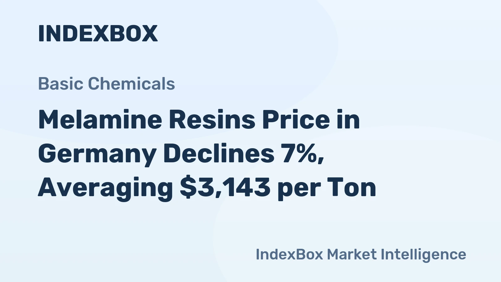 Melamine Resins Price in Germany Declines 7%, Averaging $3,143 per Ton