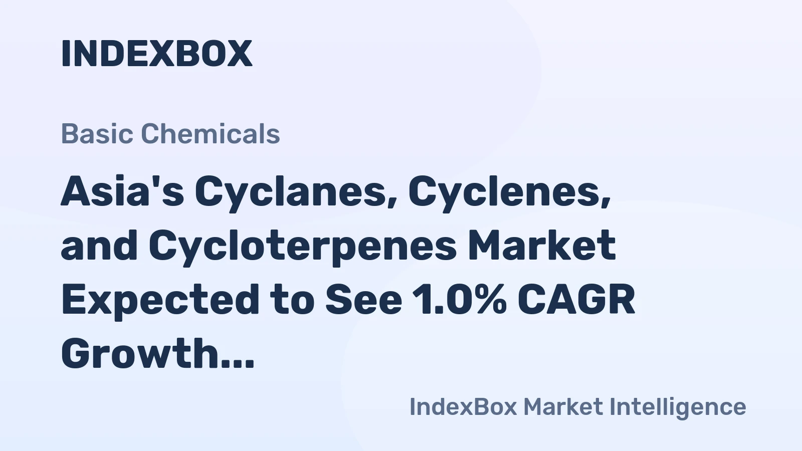 Asia's Cyclanes, Cyclenes, and Cycloterpenes Market Expected to See 1.0% CAGR Growth from 2024-2035, Reaching $5.9B by End of Period