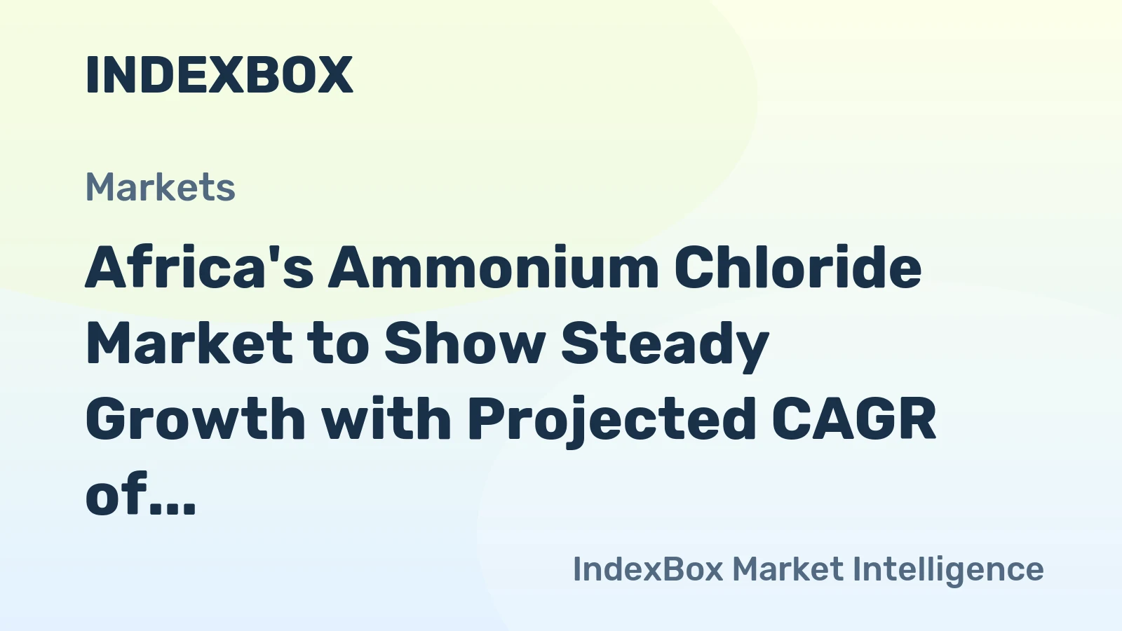 Africa's Ammonium Chloride Market to Show Steady Growth with Projected CAGR of +1.3% by 2035