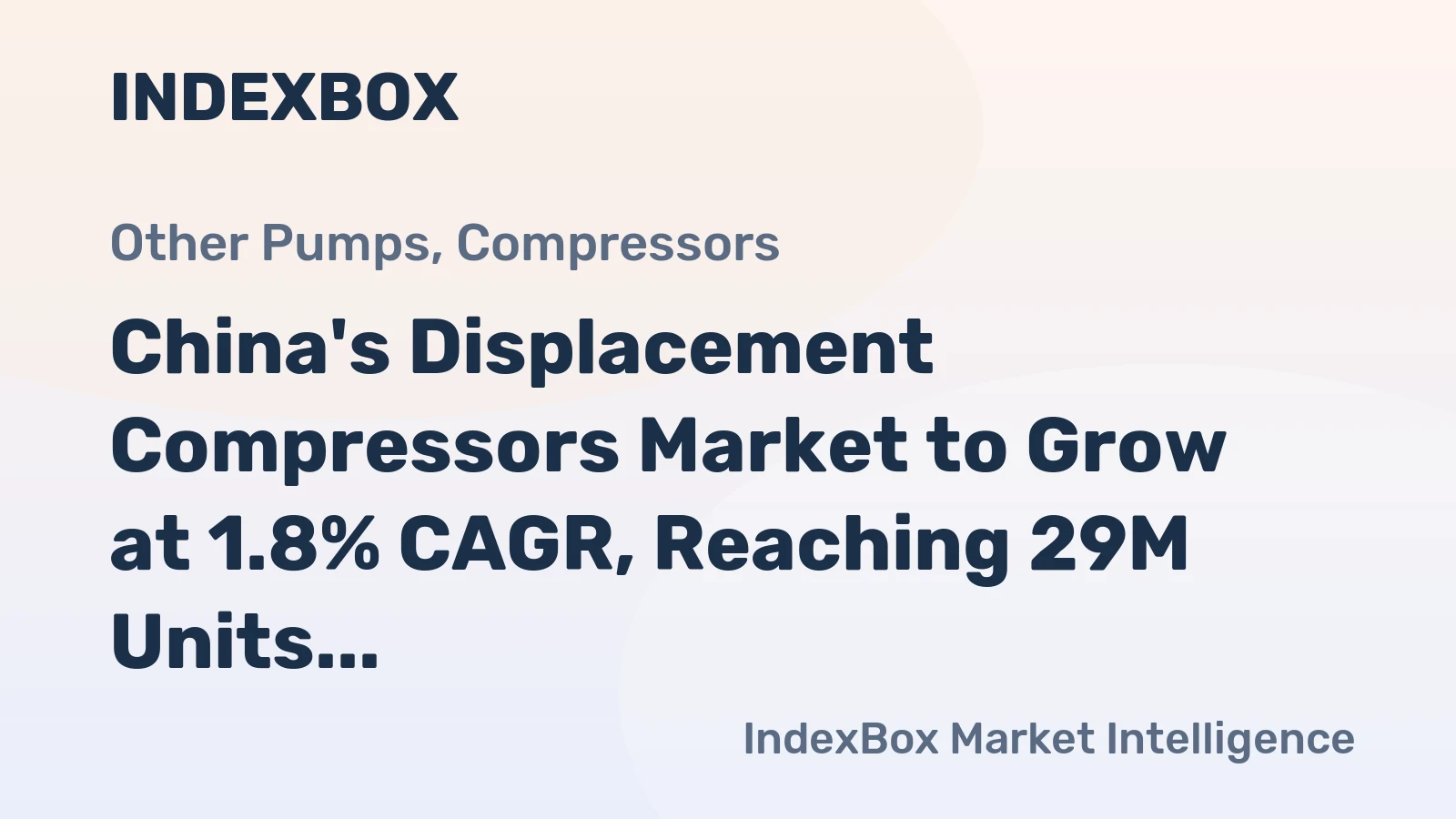 China's Displacement Compressors Market to Grow at 1.8% CAGR, Reaching 29M Units by 2035