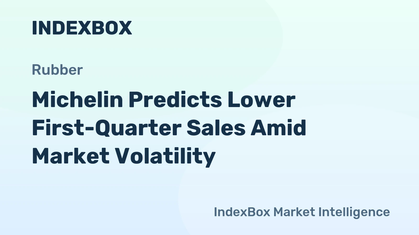 Michelin Predicts Lower First-Quarter Sales Amid Market Volatility