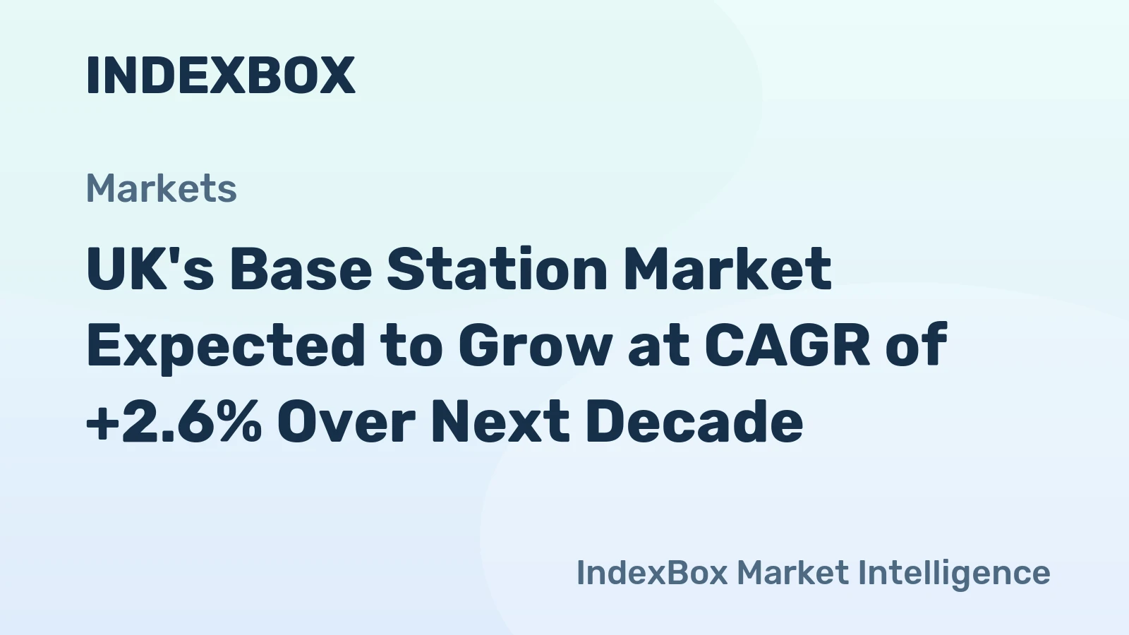 UK's Base Station Market Expected to Grow at CAGR of +2.6% Over Next Decade