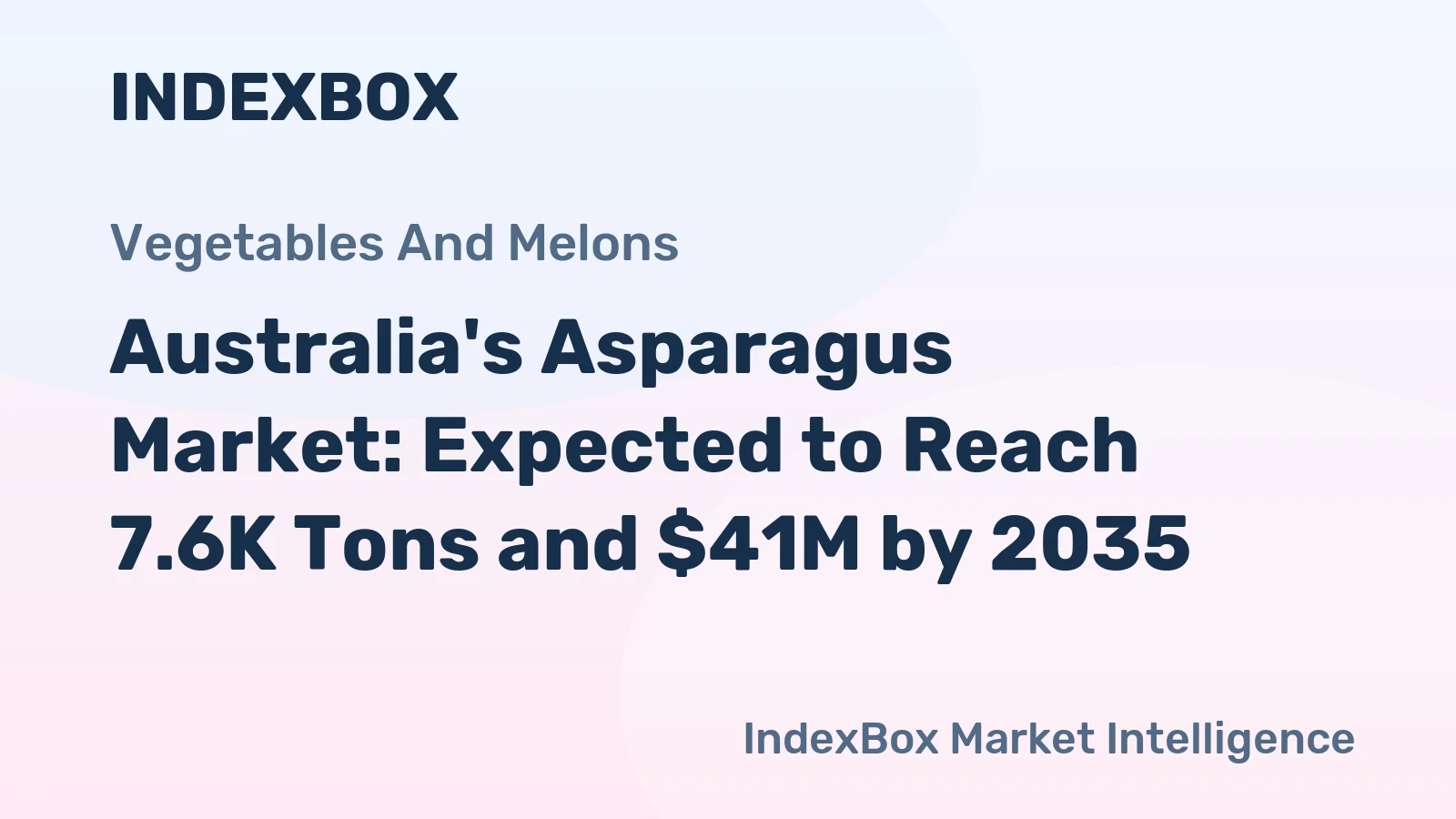 Australia's Asparagus Market: Expected to Reach 7.6K Tons and $41M by 2035