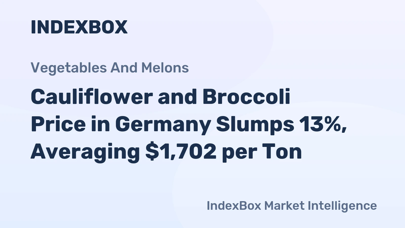 Cauliflower and Broccoli Price in Germany Slumps 13%, Averaging $1,702 per Ton