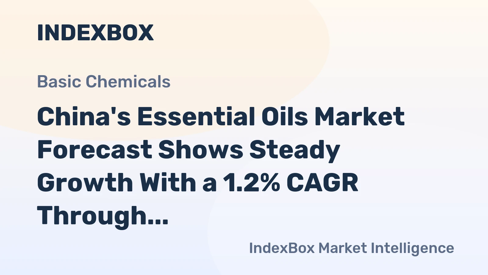 China's Essential Oils Market Forecast Shows Steady Growth With a 1.2% CAGR Through 2035