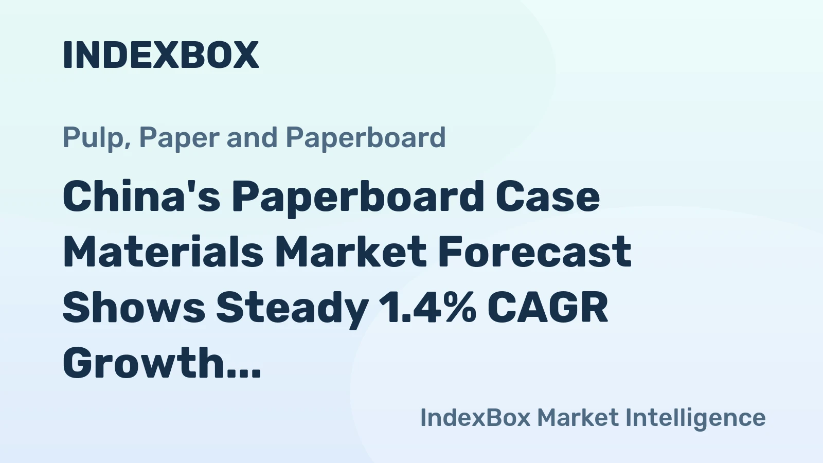 China's Paperboard Case Materials Market Forecast Shows Steady 1.4% CAGR Growth Through 2035