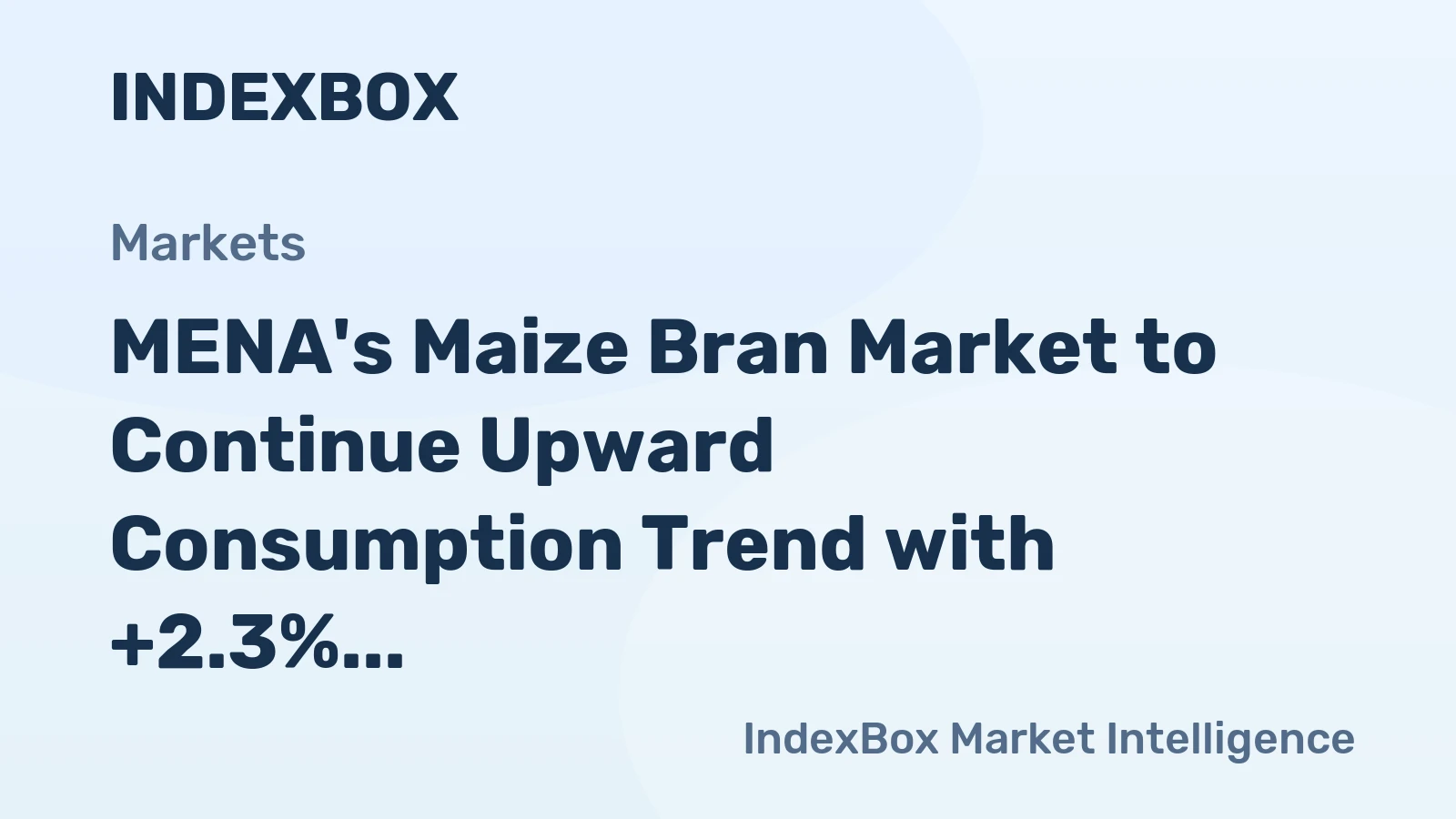 MENA's Maize Bran Market to Continue Upward Consumption Trend with +2.3% CAGR, Reaching $677M by 2035