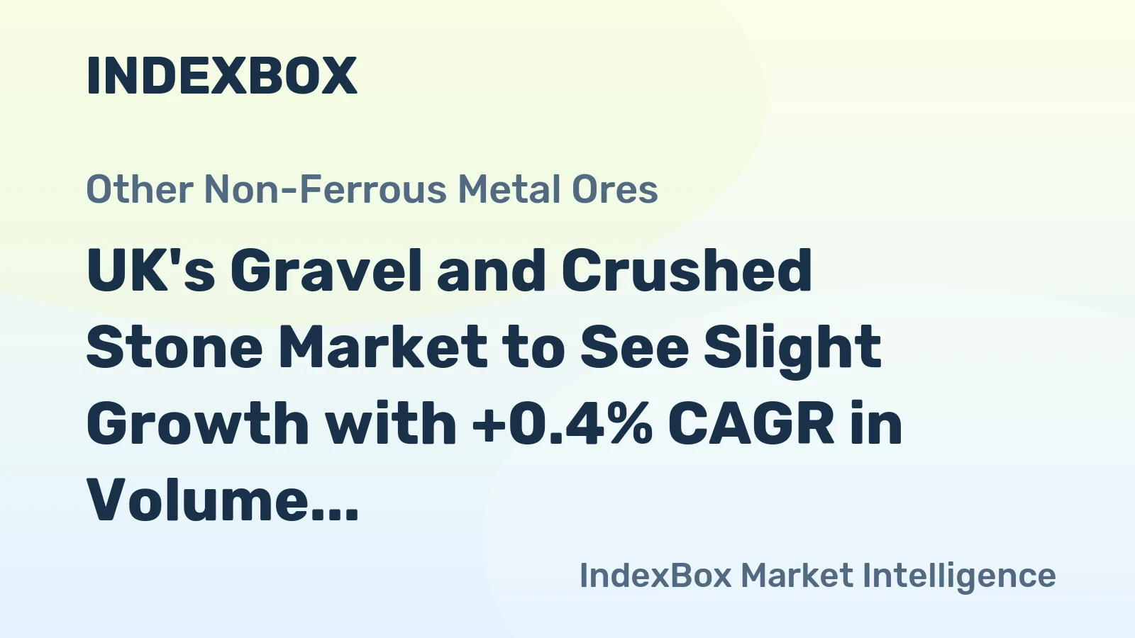 UK's Gravel and Crushed Stone Market to See Slight Growth with +0.4% CAGR in Volume Over Next Decade