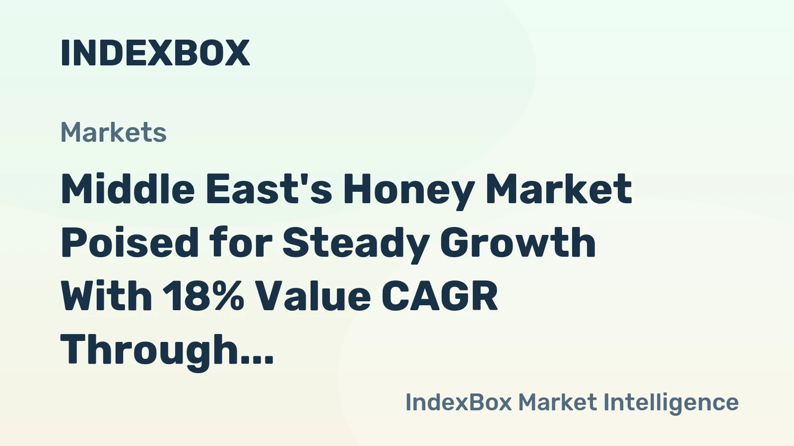 Middle East's Honey Market Poised for Steady Growth With 18% Value CAGR Through 2035
