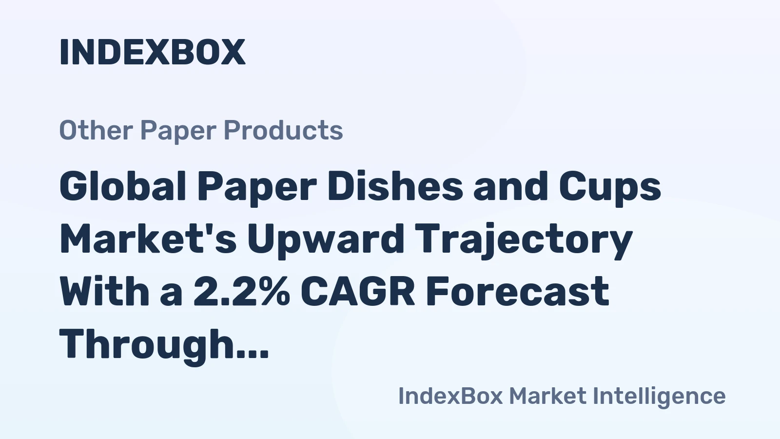 Global Paper Dishes and Cups Market's Upward Trajectory With a 2.2% CAGR Forecast Through 2035