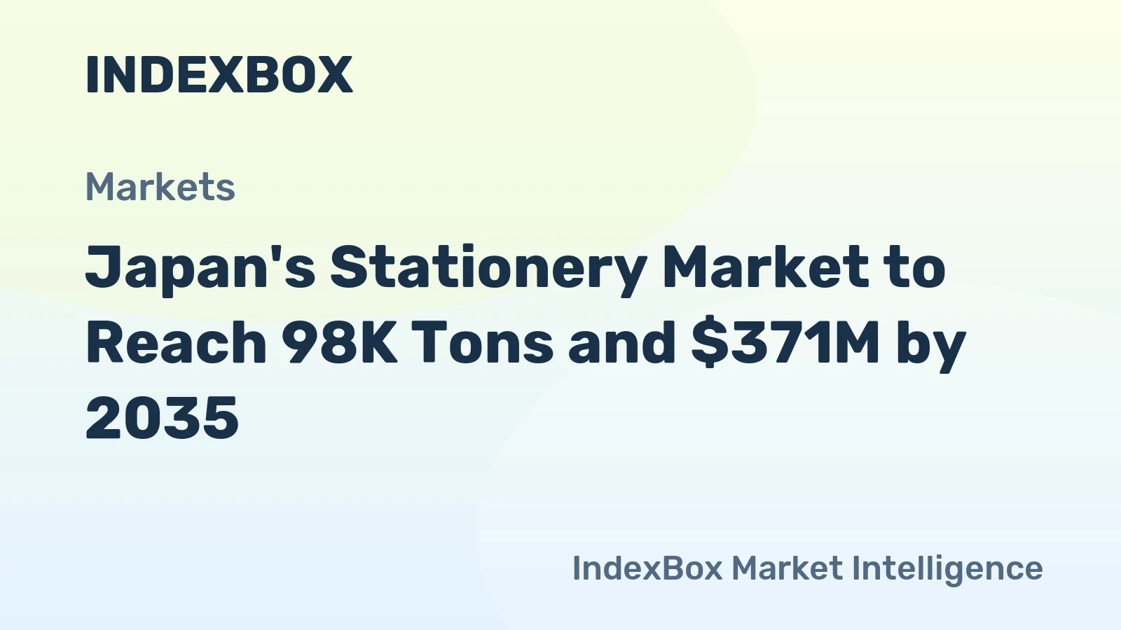 Japan's Stationery Market to Reach 98K Tons and $371M by 2035