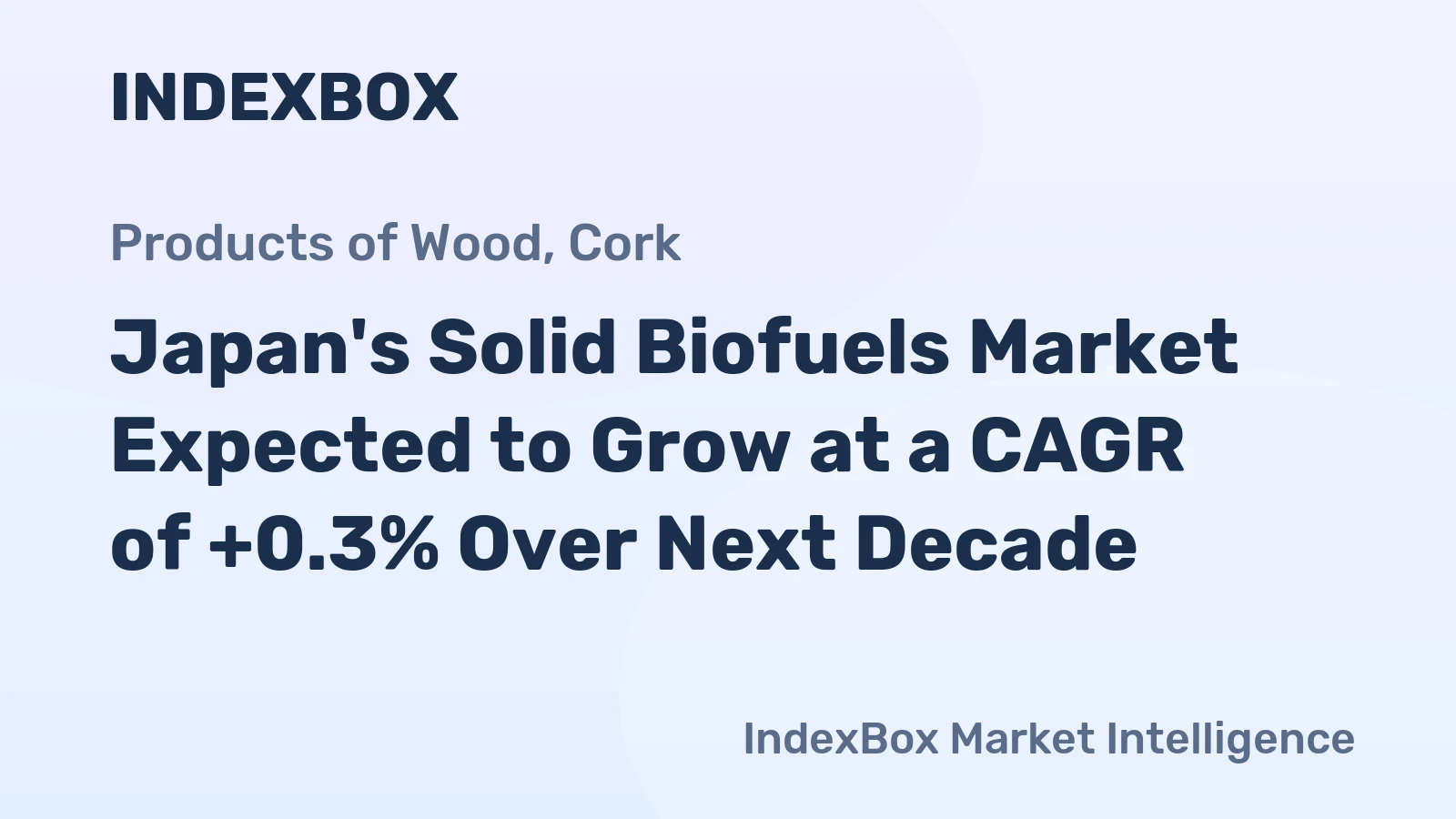 Japan's Solid Biofuels Market Expected to Grow at a CAGR of +0.3% Over Next Decade
