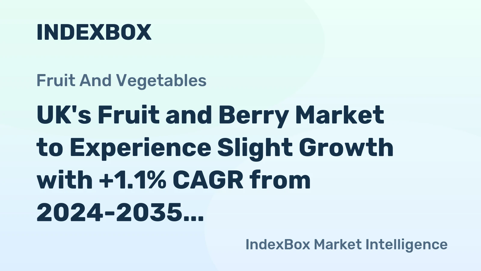 UK's Fruit and Berry Market to Experience Slight Growth with +1.1% CAGR from 2024-2035