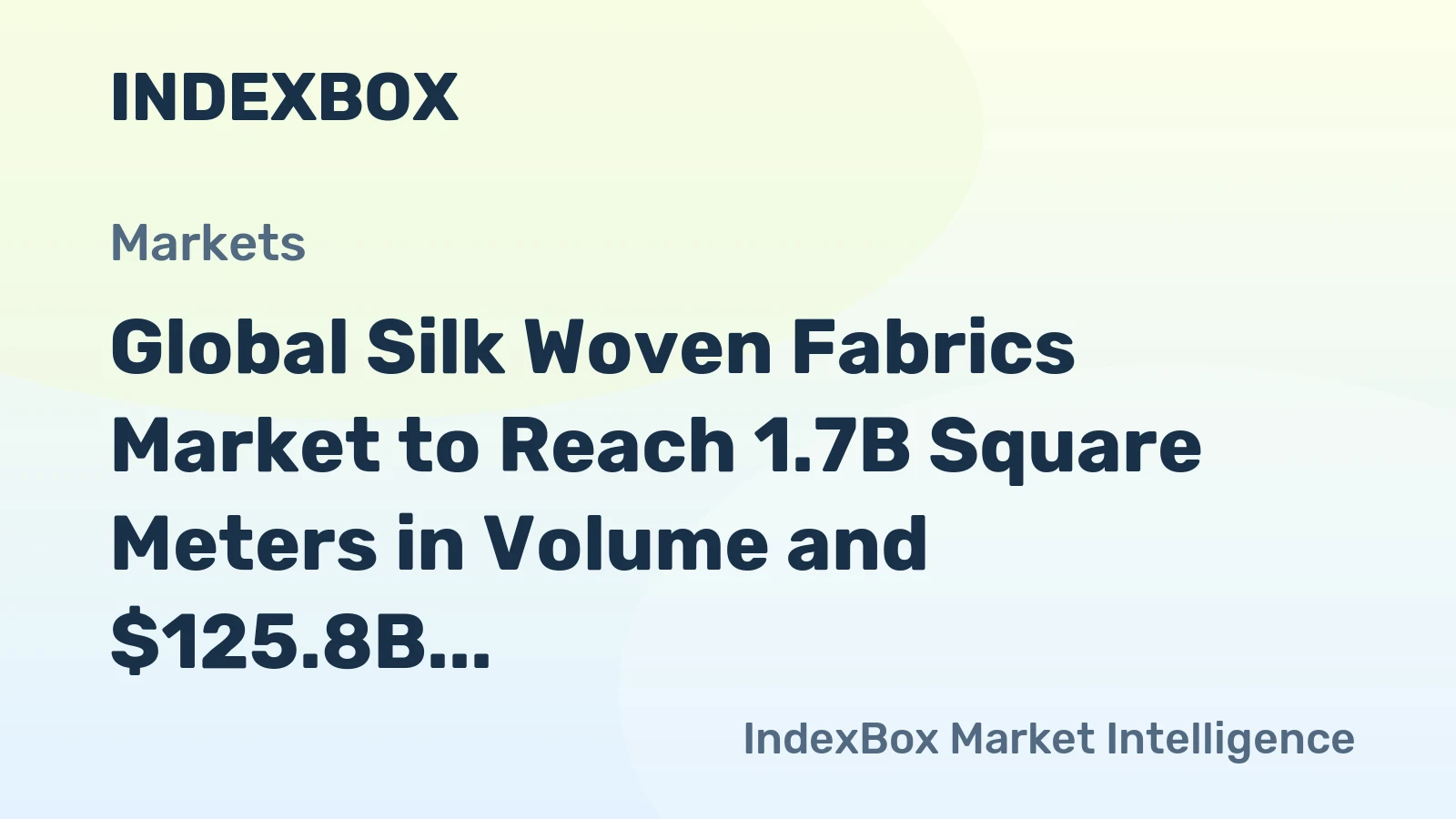 Global Silk Woven Fabrics Market to Reach 1.7B Square Meters in Volume and $125.8B in Value by 2035