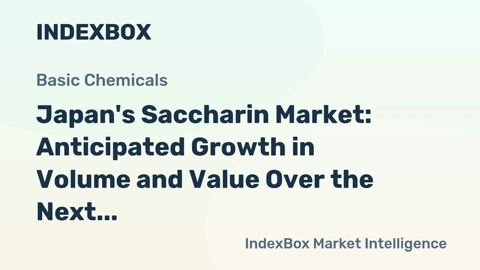 Japan's Saccharin Market: Anticipated Growth in Volume and Value Over the Next Decade