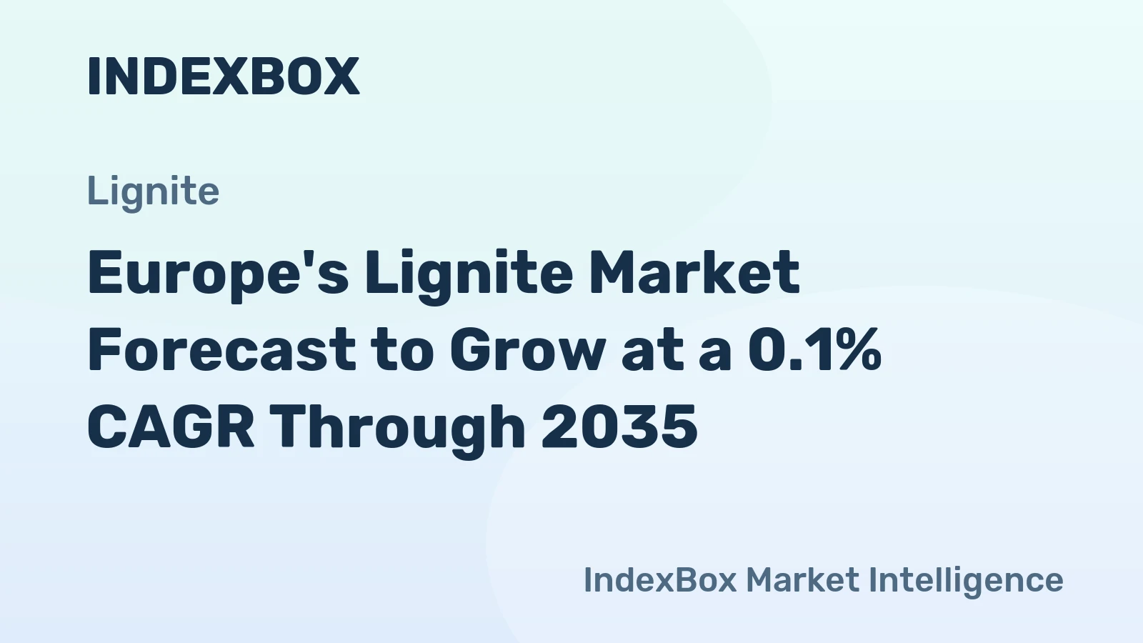 Europe's Lignite Market Forecast to Grow at a 0.1% CAGR Through 2035