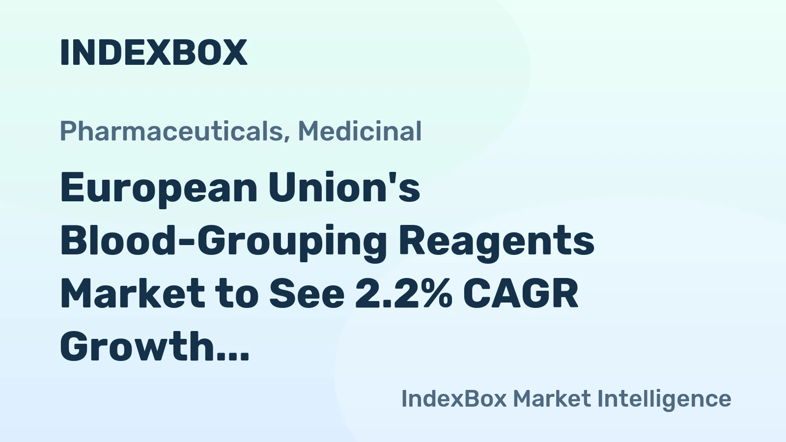 European Union's Blood-Grouping Reagents Market to See 2.2% CAGR Growth from 2024 to 2035