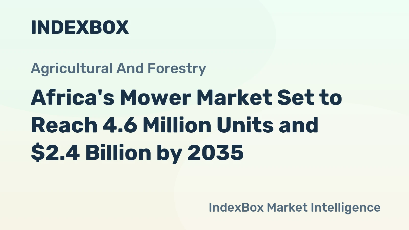 Africa's Mower Market Set to Reach 4.6 Million Units and $2.4 Billion by 2035