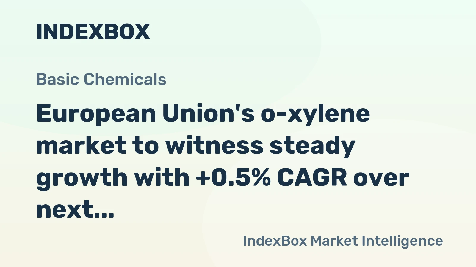 European Union's o-xylene market to witness steady growth with +0.5% CAGR over next decade