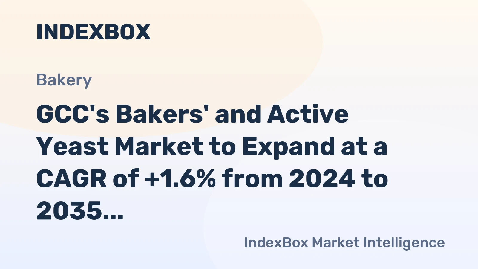 GCC's Bakers' and Active Yeast Market to Expand at a CAGR of +1.6% from 2024 to 2035, Reaching 156K Tons