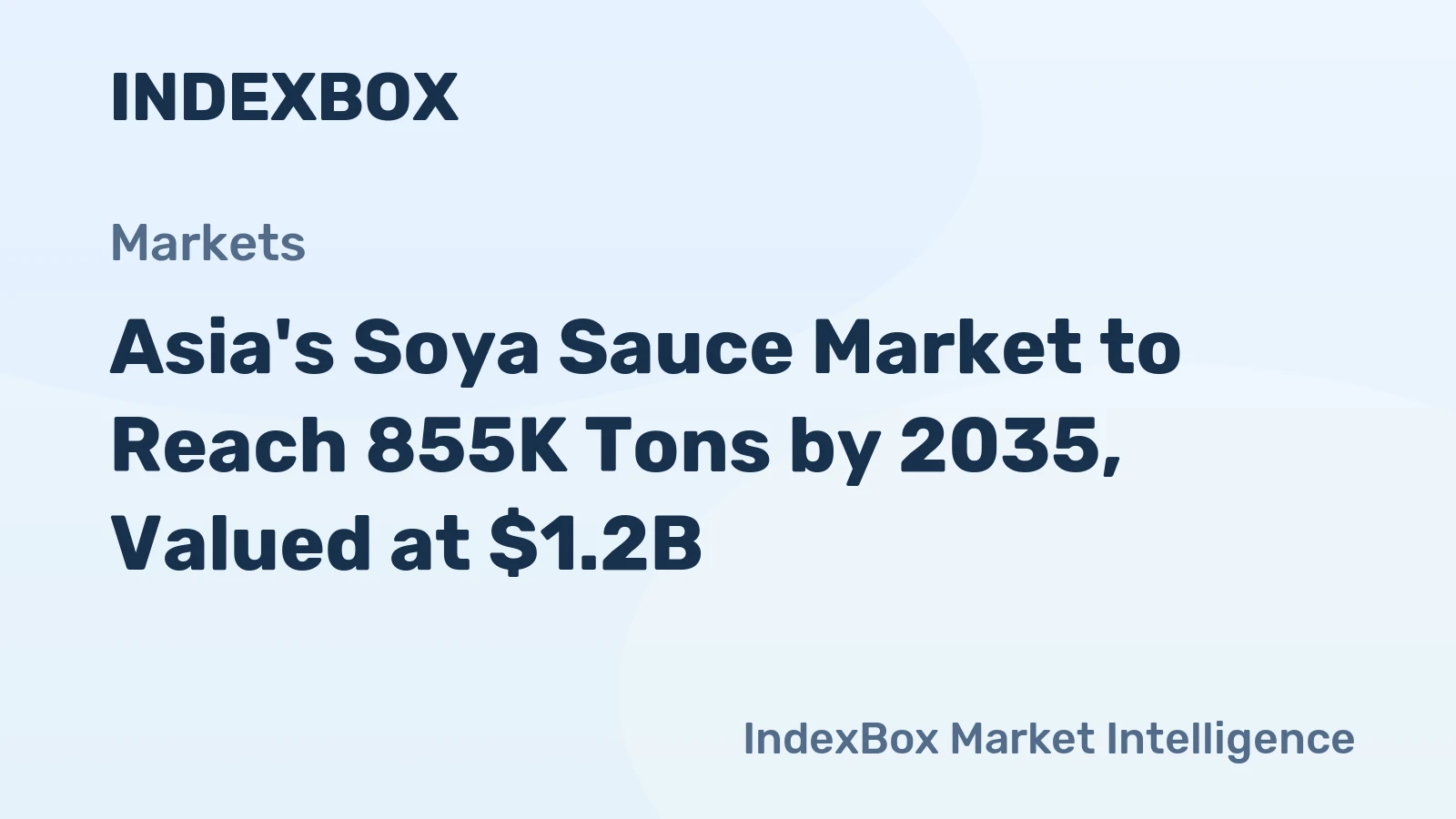 Asia's Soya Sauce Market to Reach 855K Tons by 2035, Valued at $1.2B
