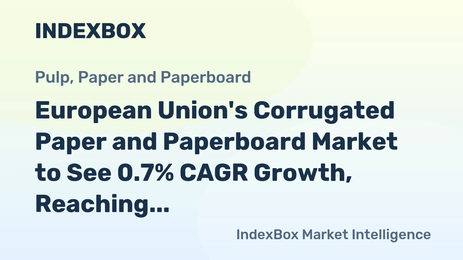 European Union's Corrugated Paper and Paperboard Market to See 0.7% CAGR Growth, Reaching $13B by 2035