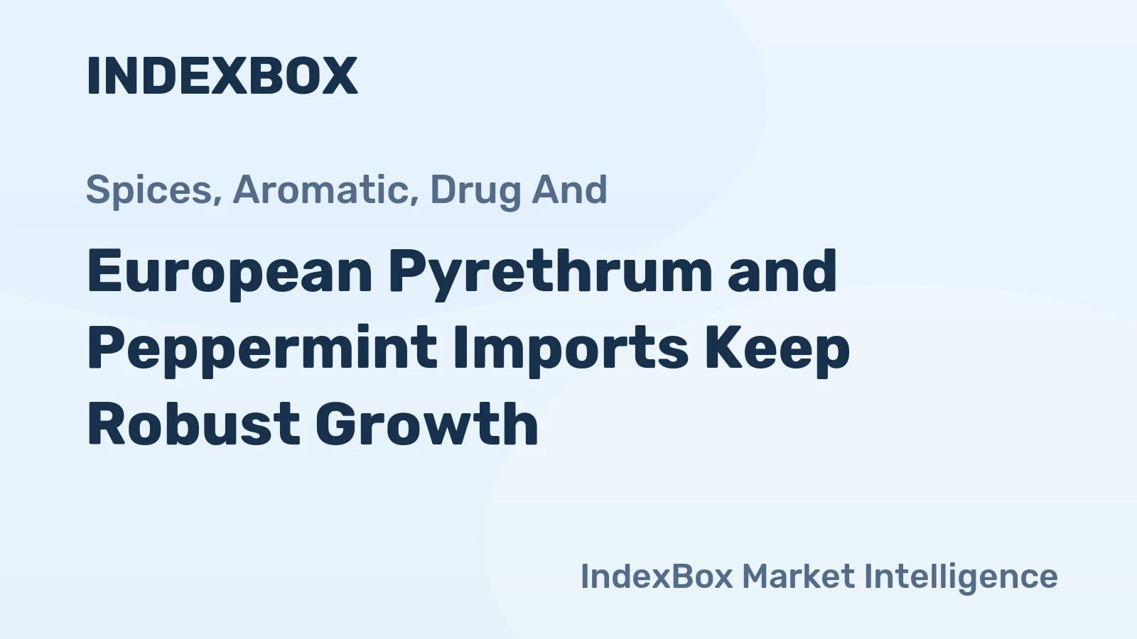 European Pyrethrum and Peppermint Imports Keep Robust Growth