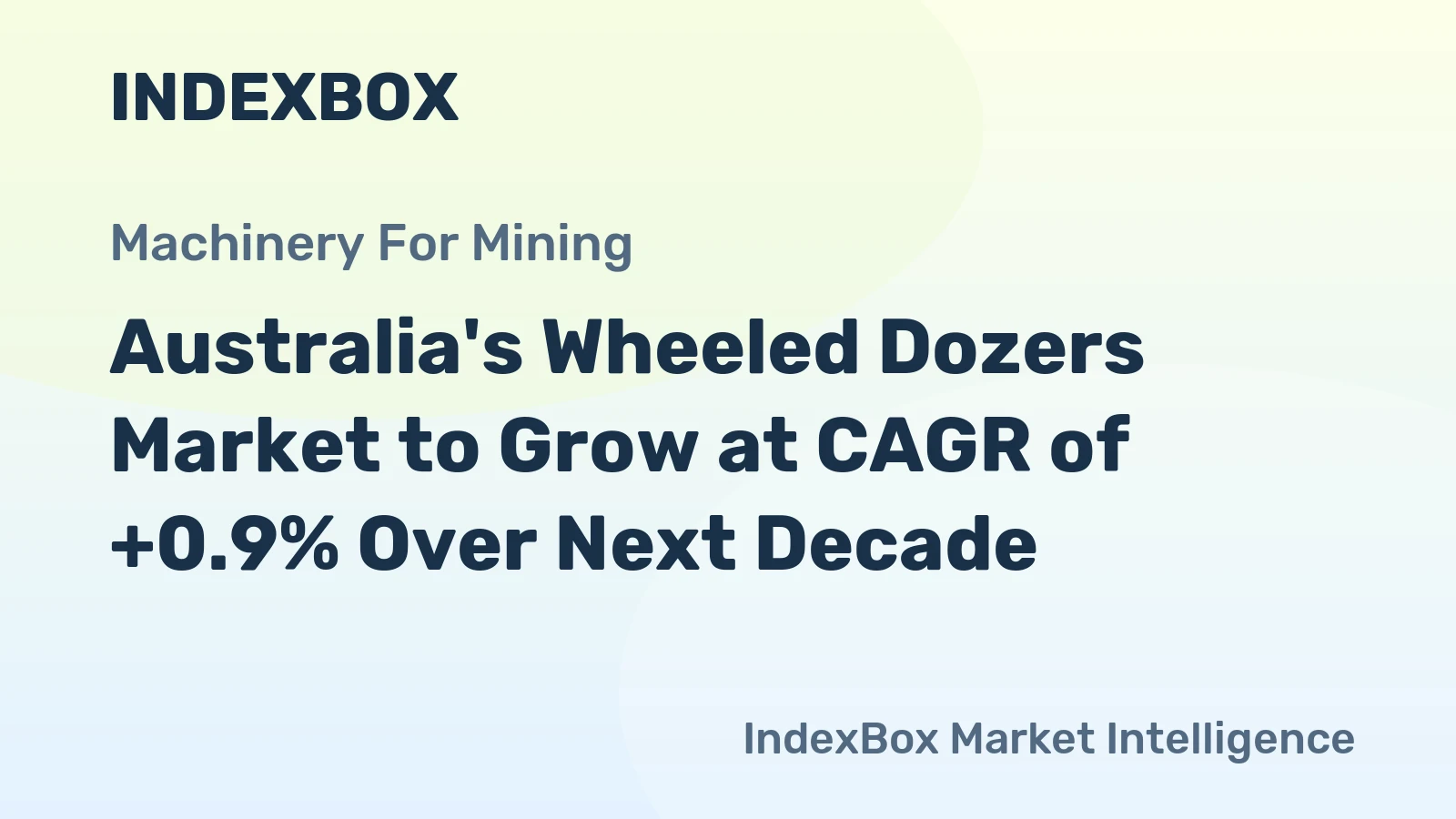 Australia's Wheeled Dozers Market to Grow at CAGR of +0.9% Over Next Decade