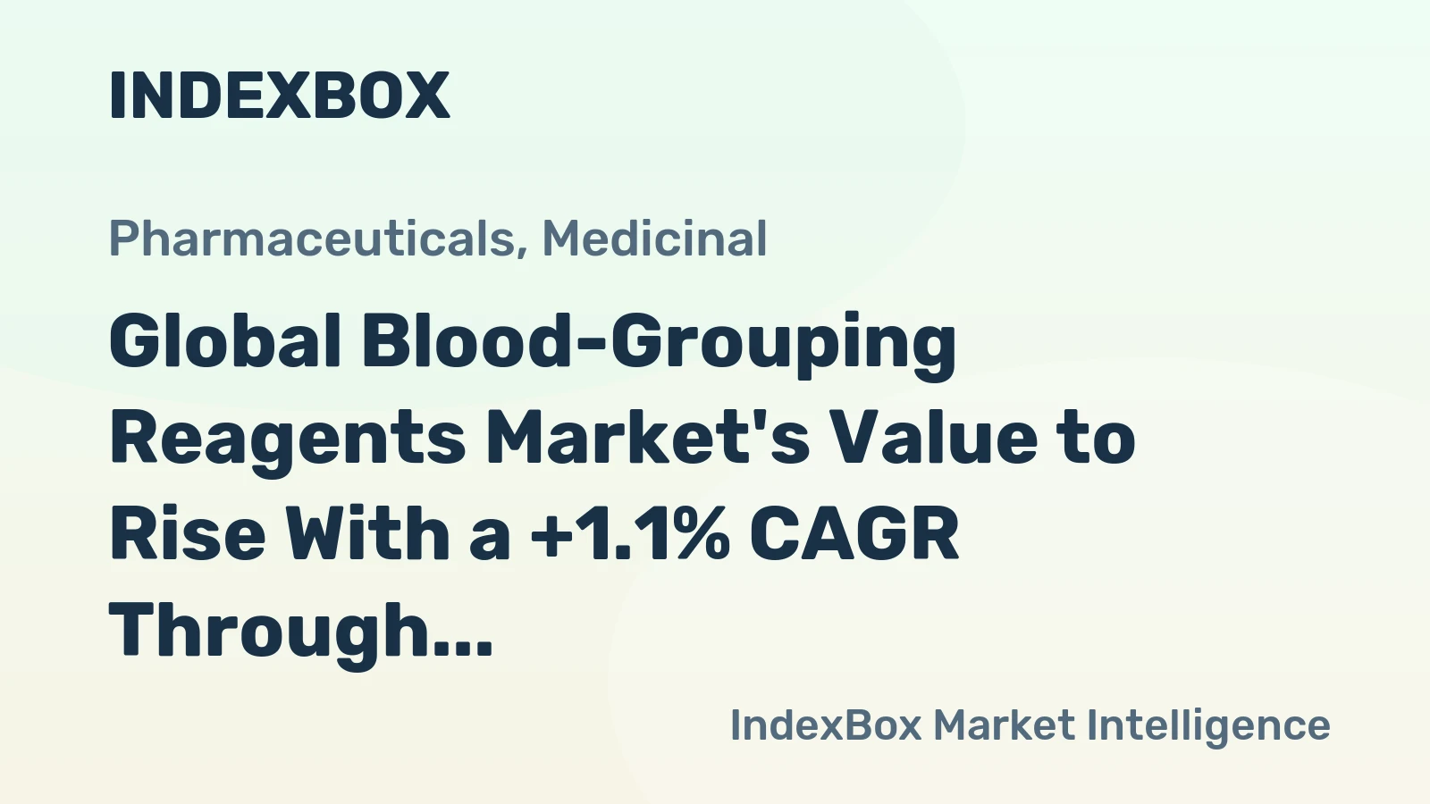 Global Blood-Grouping Reagents Market's Value to Rise With a +1.1% CAGR Through 2035
