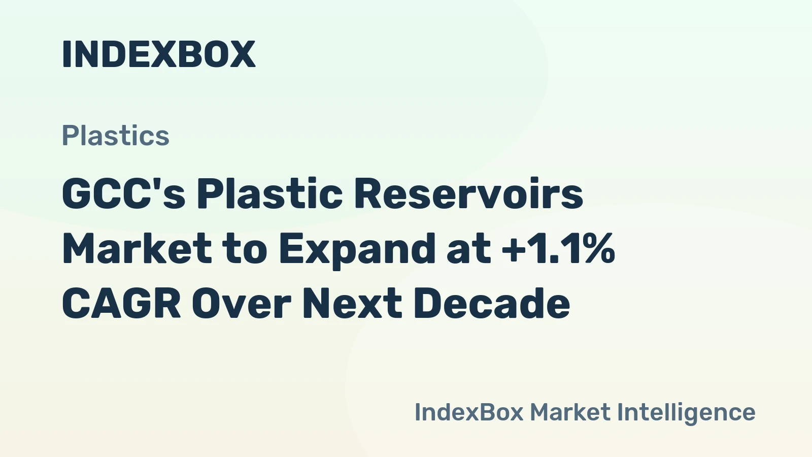 GCC's Plastic Reservoirs Market to Expand at +1.1% CAGR Over Next Decade