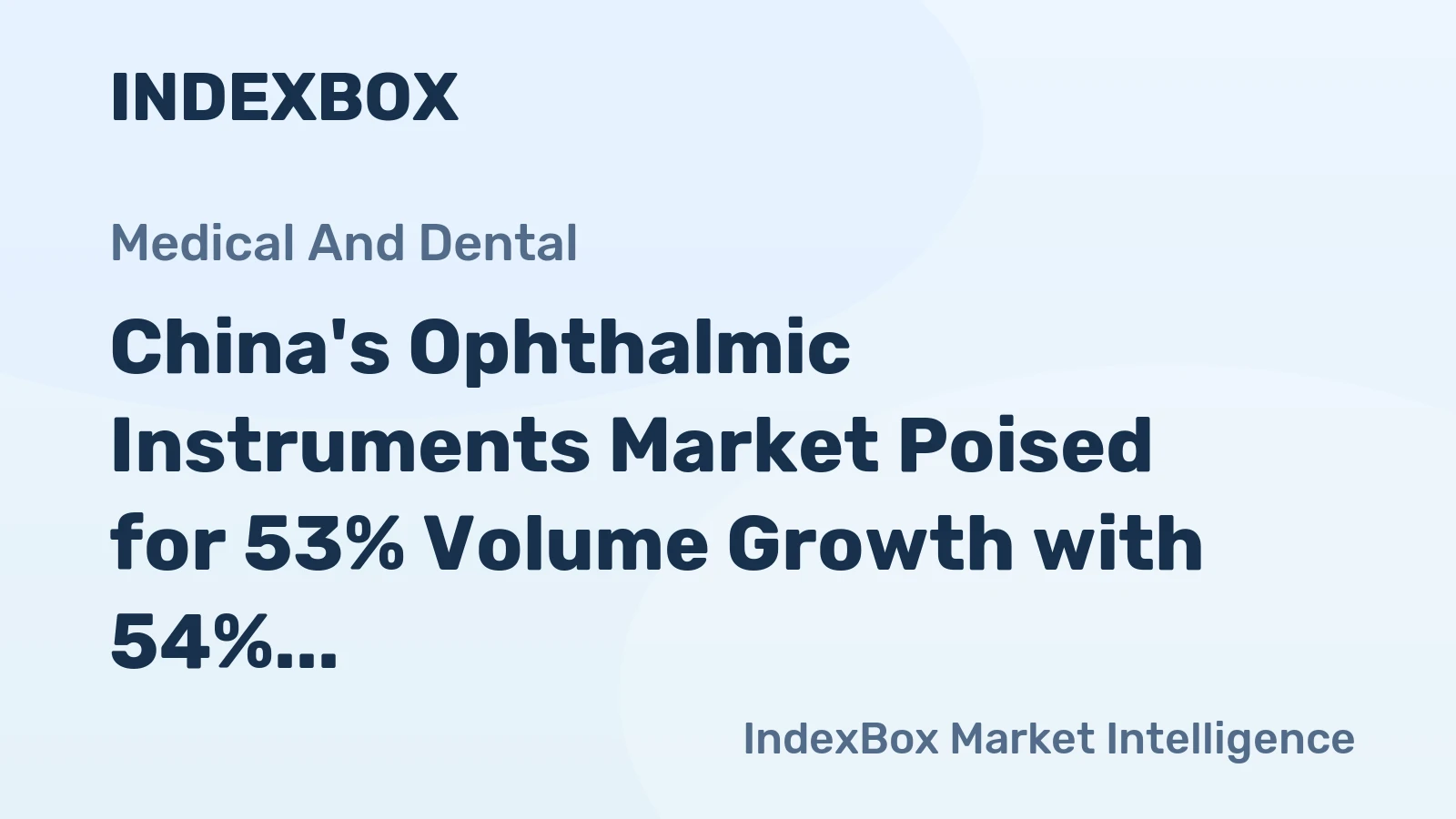 China's Ophthalmic Instruments Market Poised for 53% Volume Growth with 54% Value CAGR Through 2035