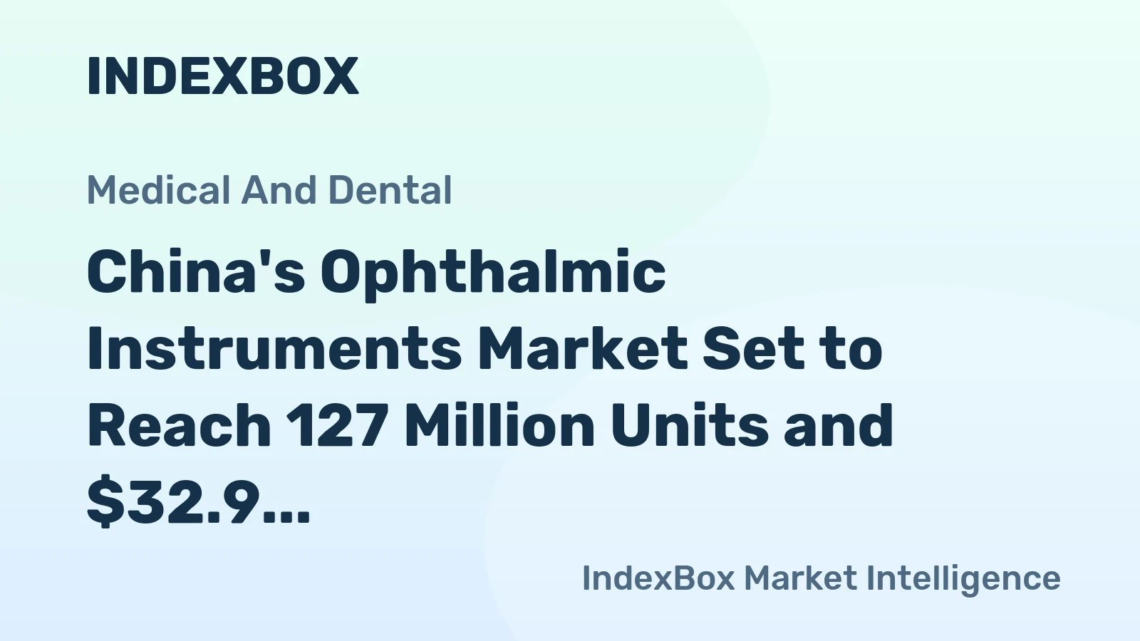 China's Ophthalmic Instruments Market Set to Reach 127 Million Units and $32.9 Billion